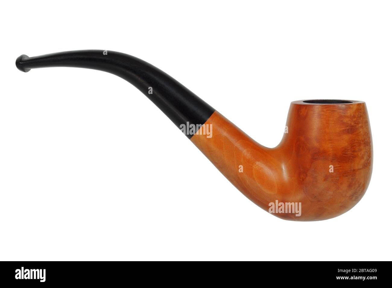 Old smoking tobacco pipe on white background Stock Photo - Alamy