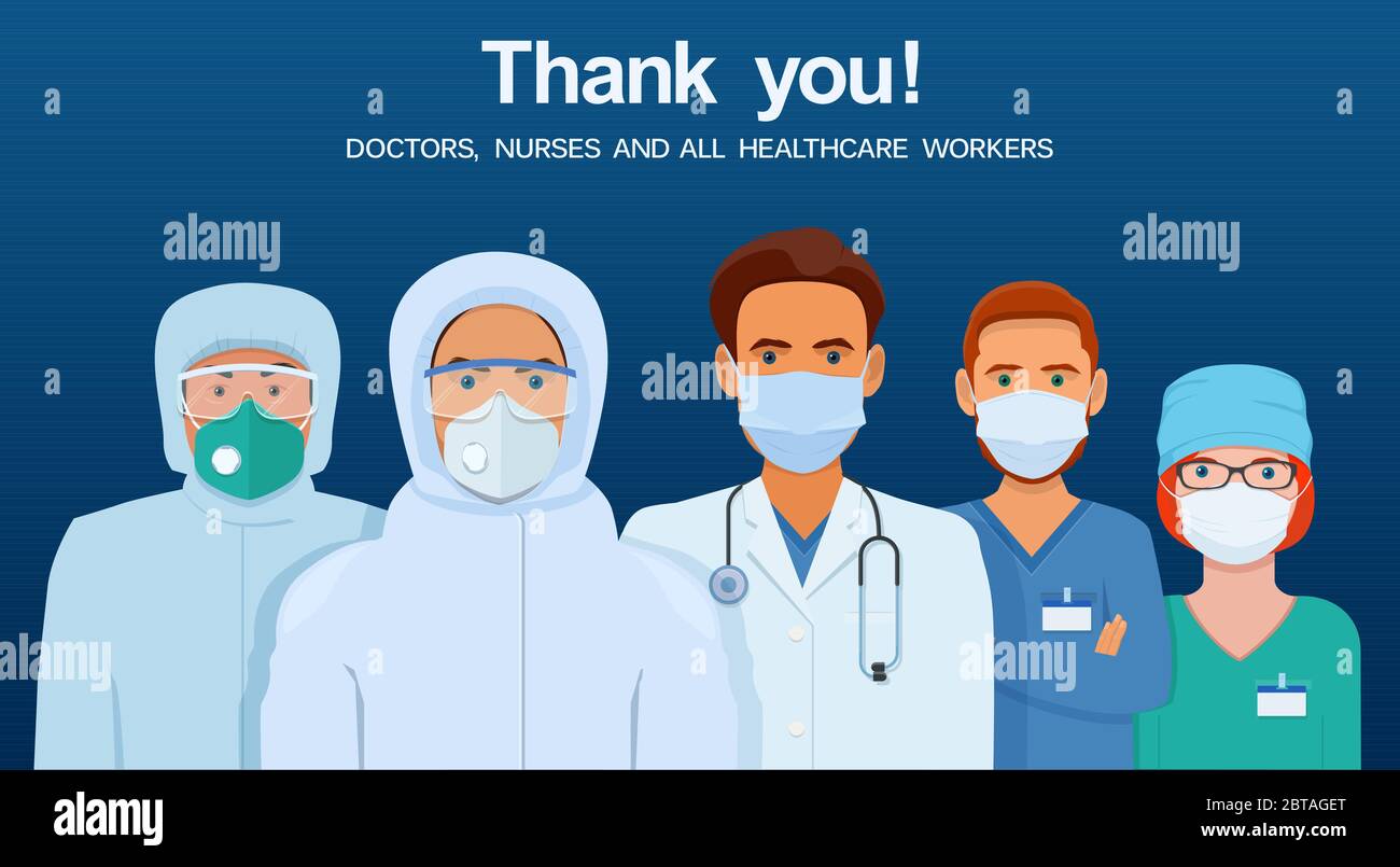Thank doctor nurses Stock Vector Images - Alamy