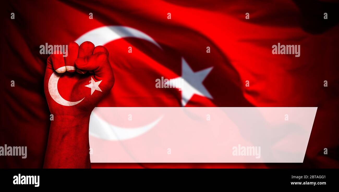 Hand gesture victory flag turkey hi-res stock photography and images ...