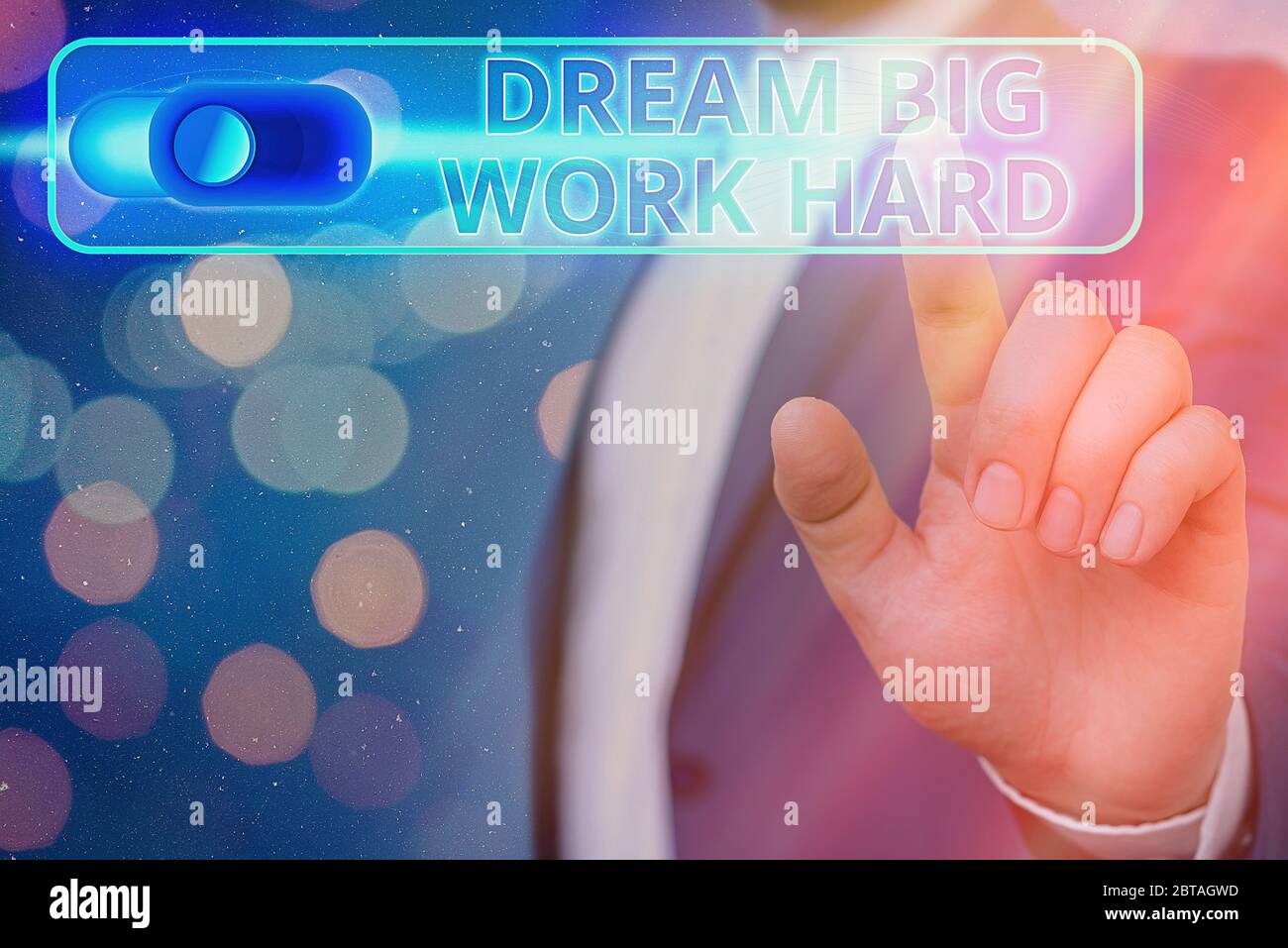 Handwriting text Dream Big Work Hard. Conceptual photo Believe in ...