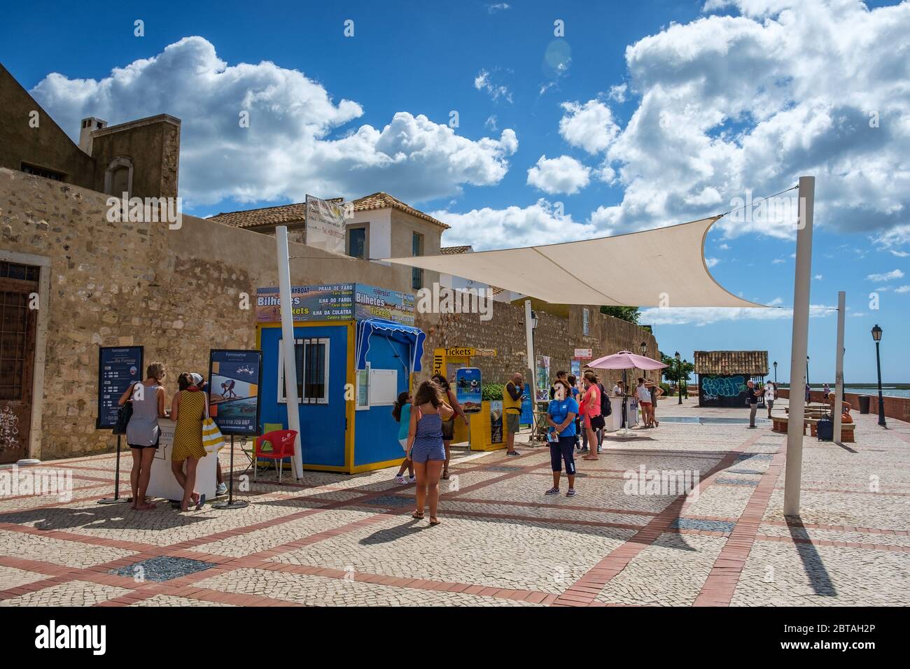 Portugal algarve faro promenade street hi-res stock photography and ...