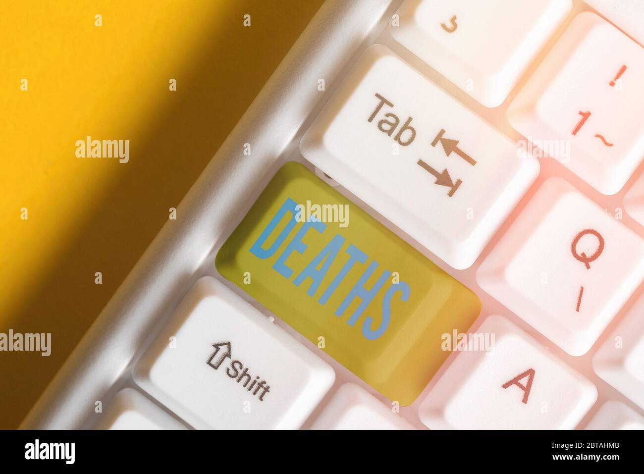 Conceptual hand writing showing Deaths. Concept meaning permanent ...