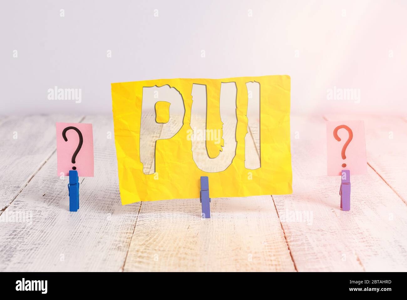 Writing note showing Pui. Business concept for an individual that has ...