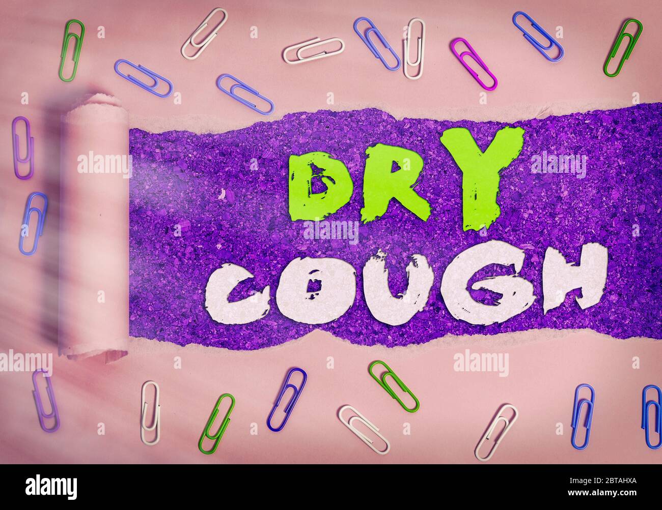 Handwriting text writing Dry Cough. Conceptual photo cough that are not ...