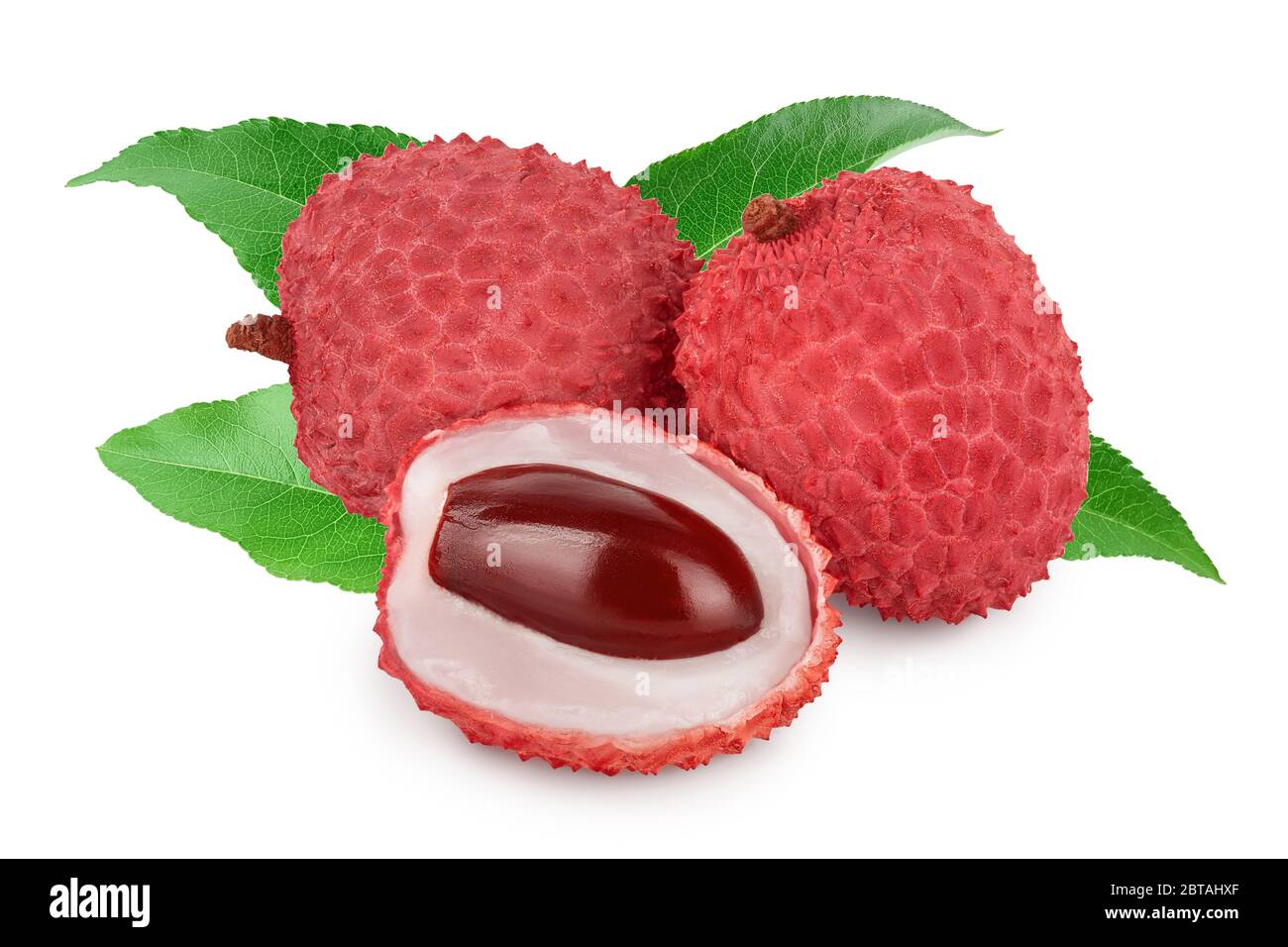 lychee fruit isolated on white background with clipping path and full ...