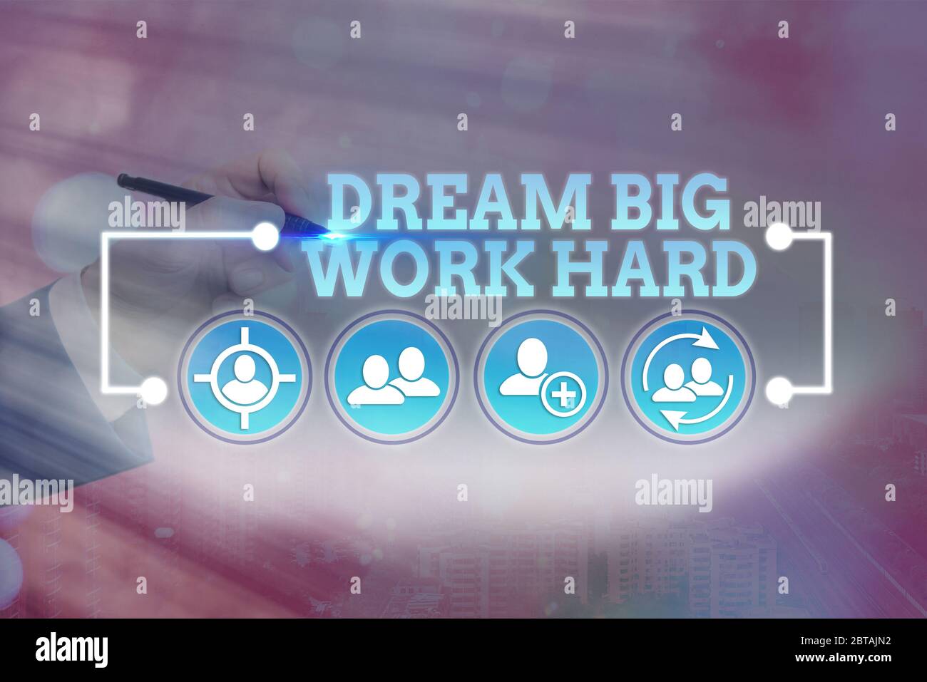 Word writing text Dream Big Work Hard. Business photo showcasing ...