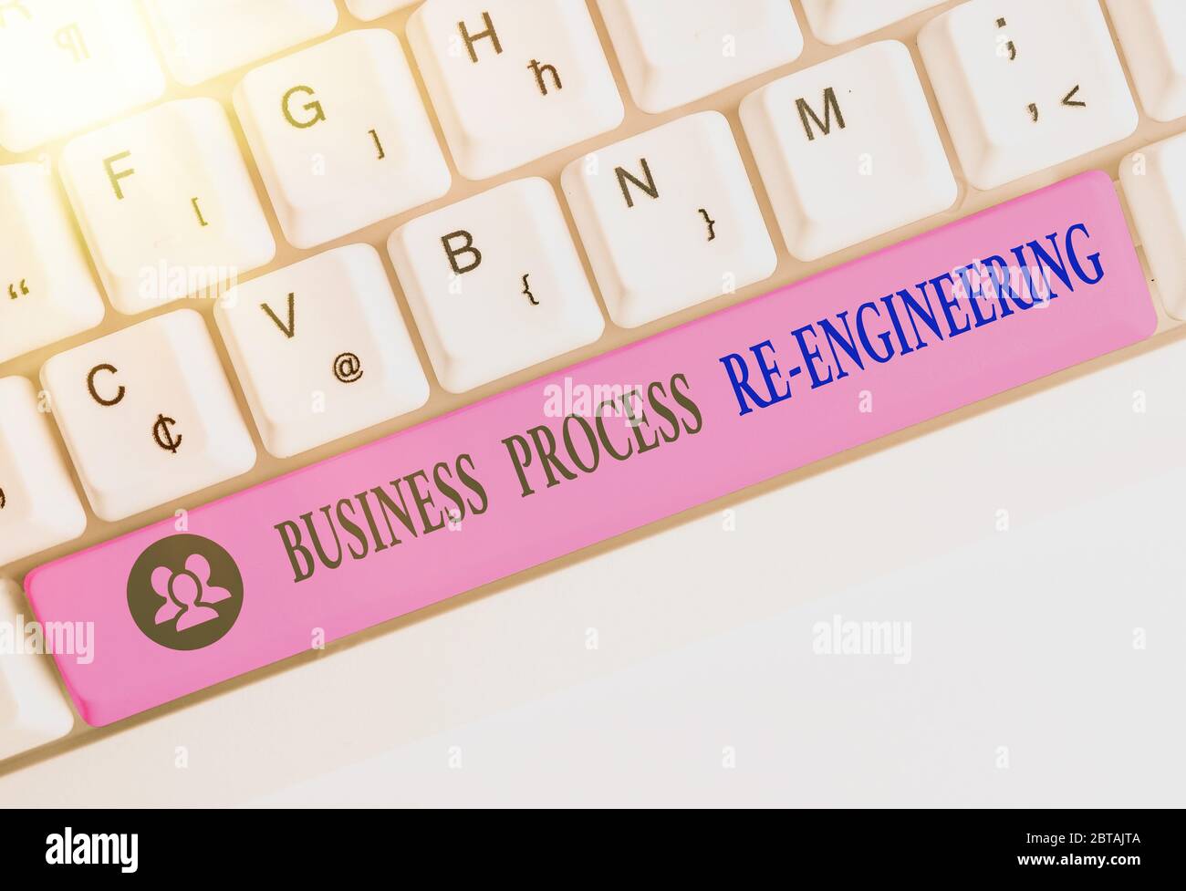 Writing note showing Business Process Re Engineering. Business concept ...