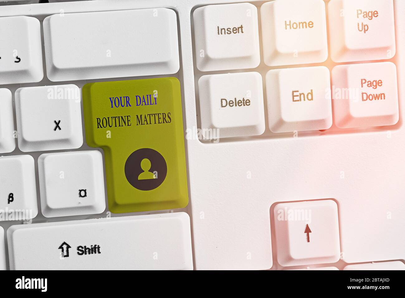 Writing note showing Your Daily Routine Matters. Business concept for ...