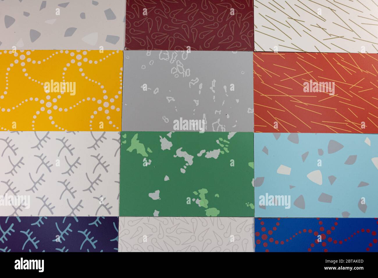 Various colored plastic laminates for graphic resources Stock Photo - Alamy