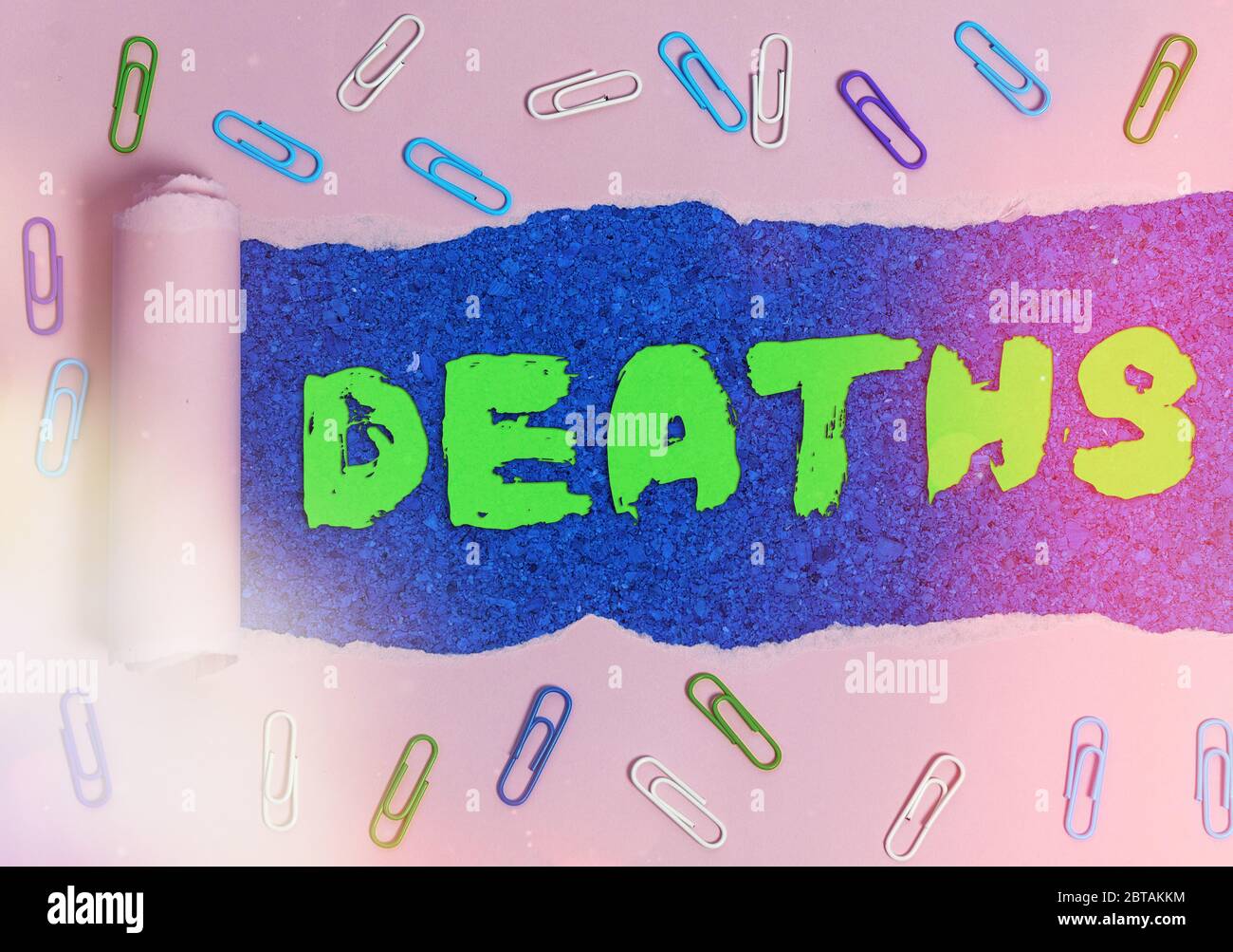 Handwriting text writing Deaths. Conceptual photo permanent cessation ...