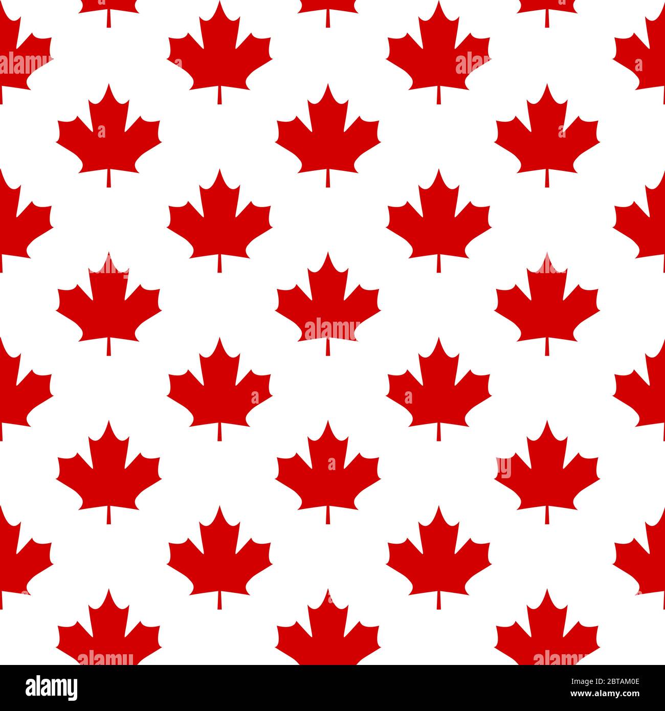 Red maple canada seamless pattern. Vector Illustration Stock Vector ...