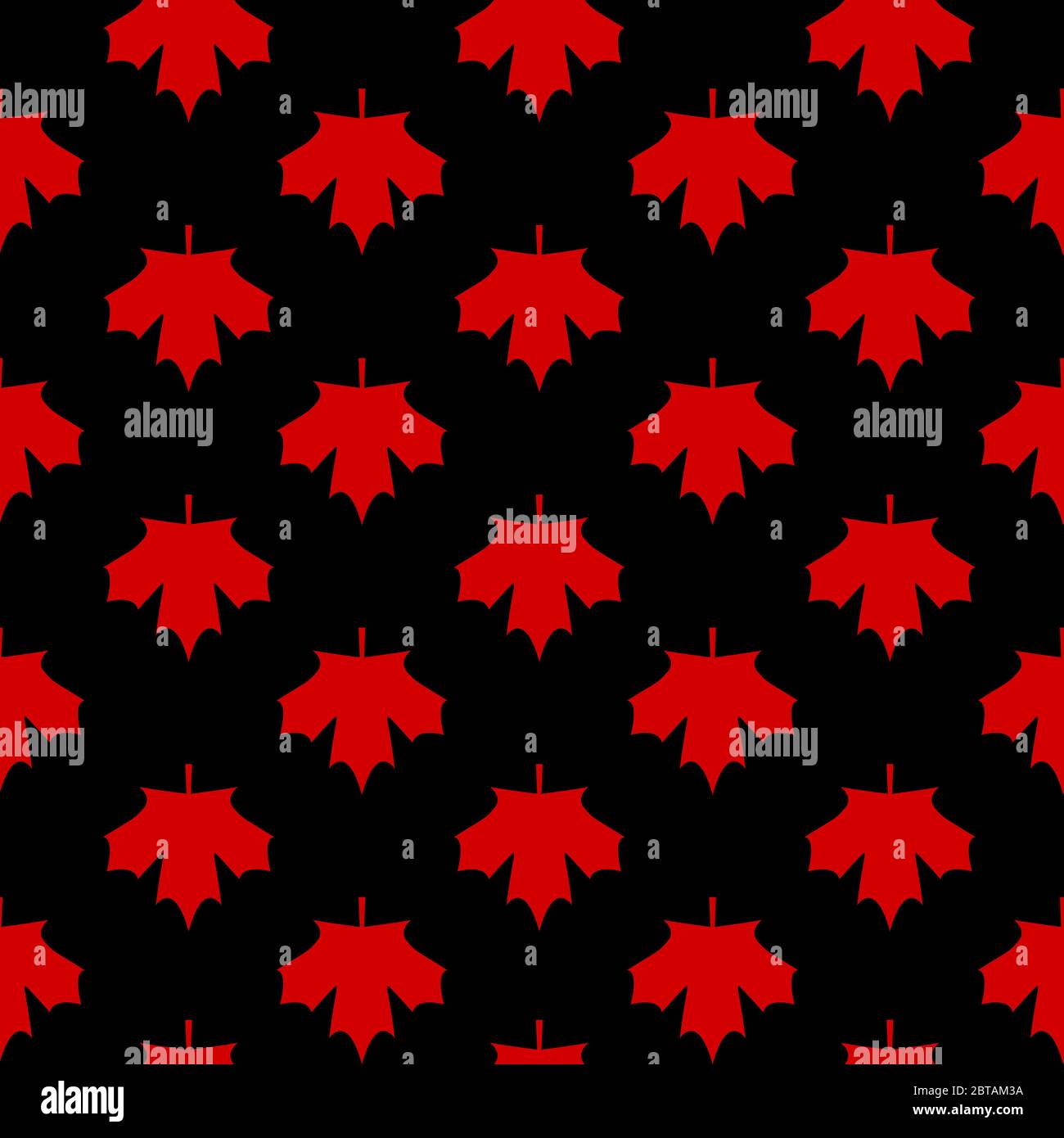 Red maple canada seamless pattern. Vector Illustration Stock Vector ...