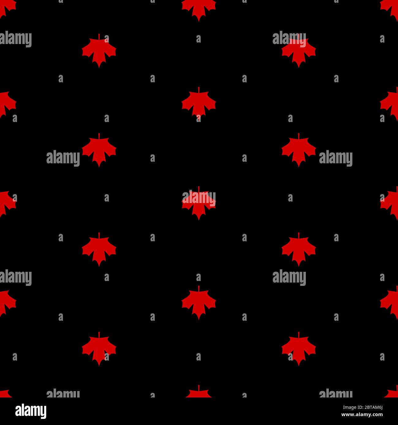 Red maple canada seamless pattern. Vector Illustration Stock Vector ...