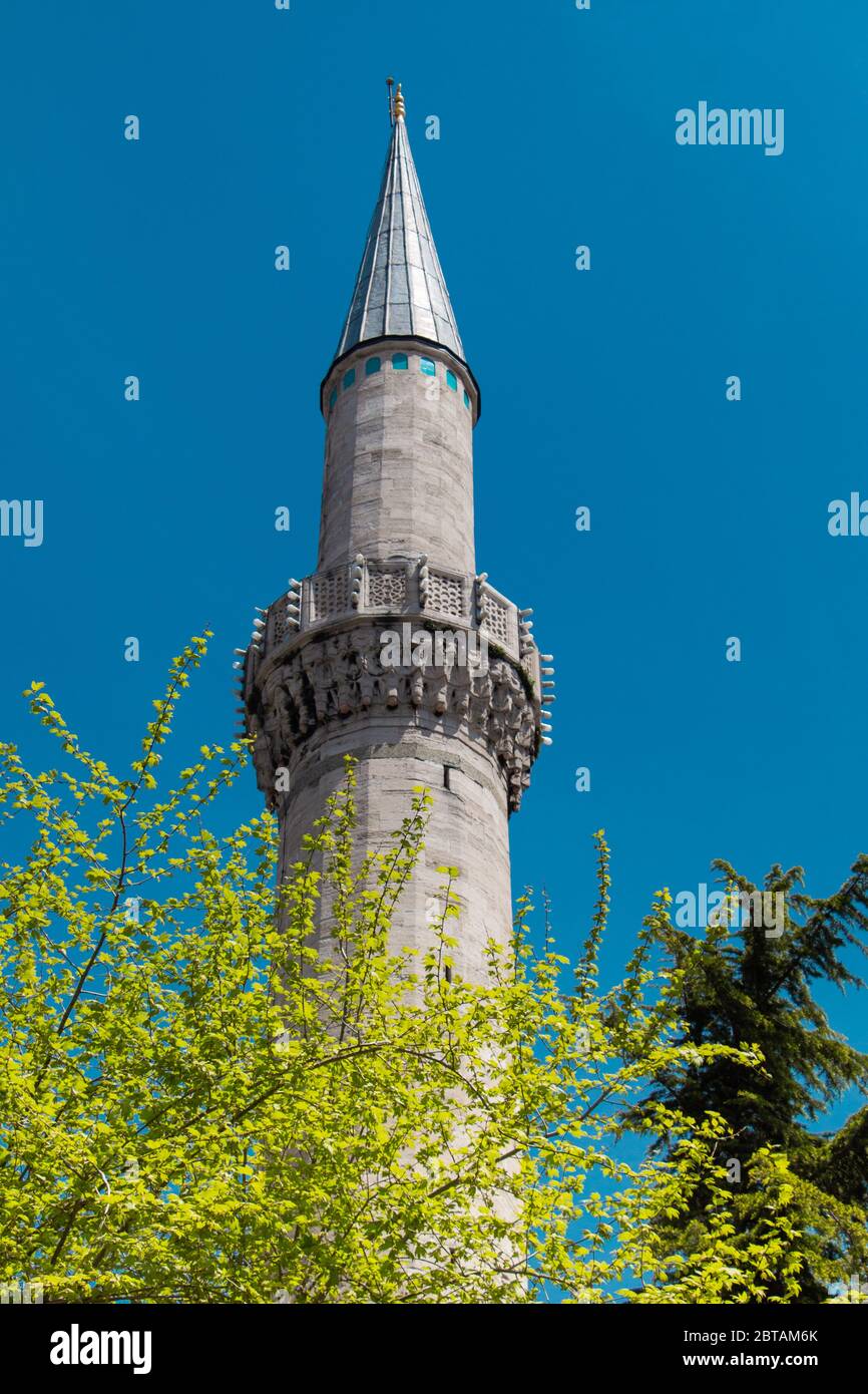 Minaret of a Muslim mosque of Ottoman style Stock Photo - Alamy