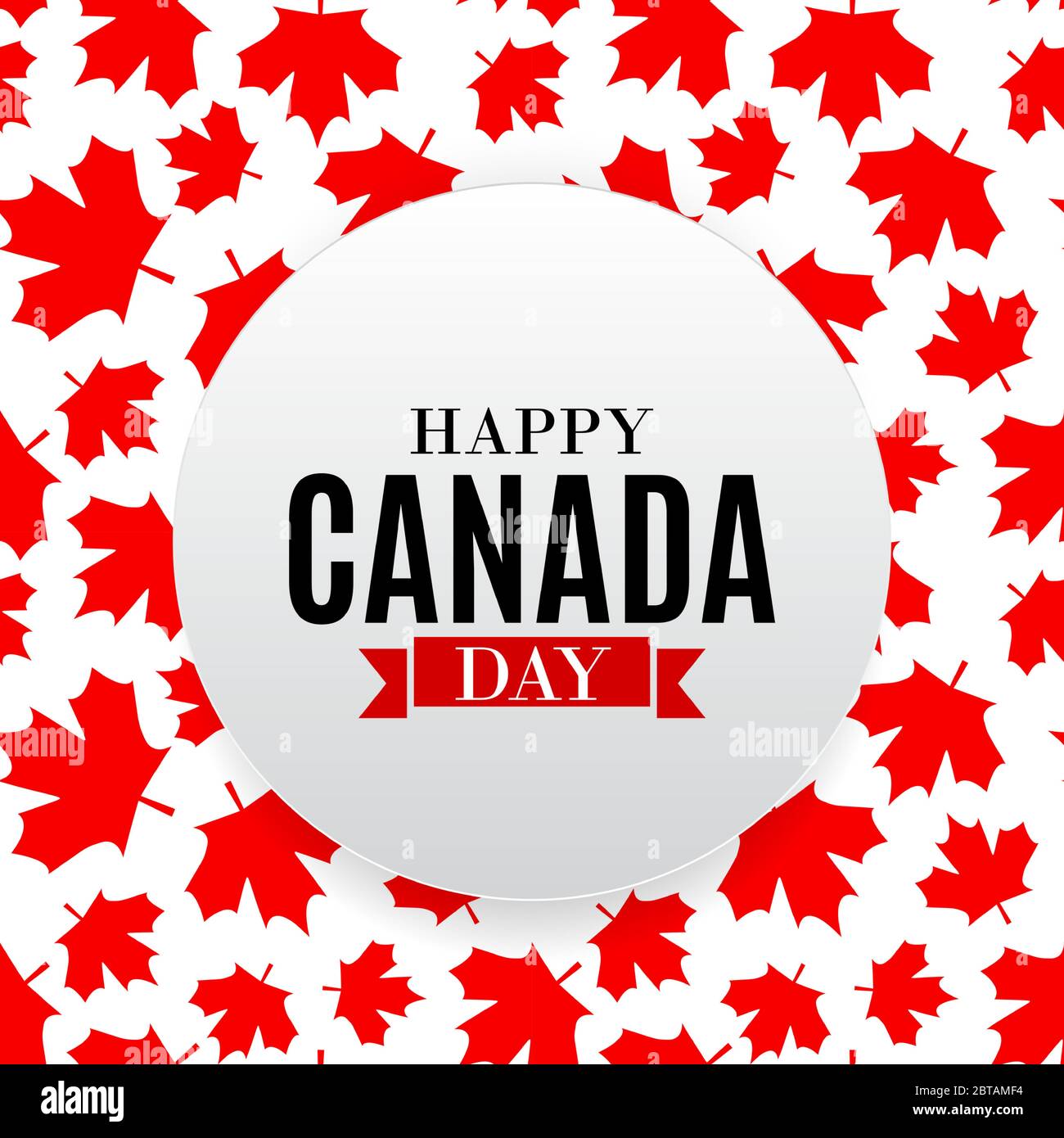 Happy Canada Day Background greeting card. Vector Illustration Stock ...