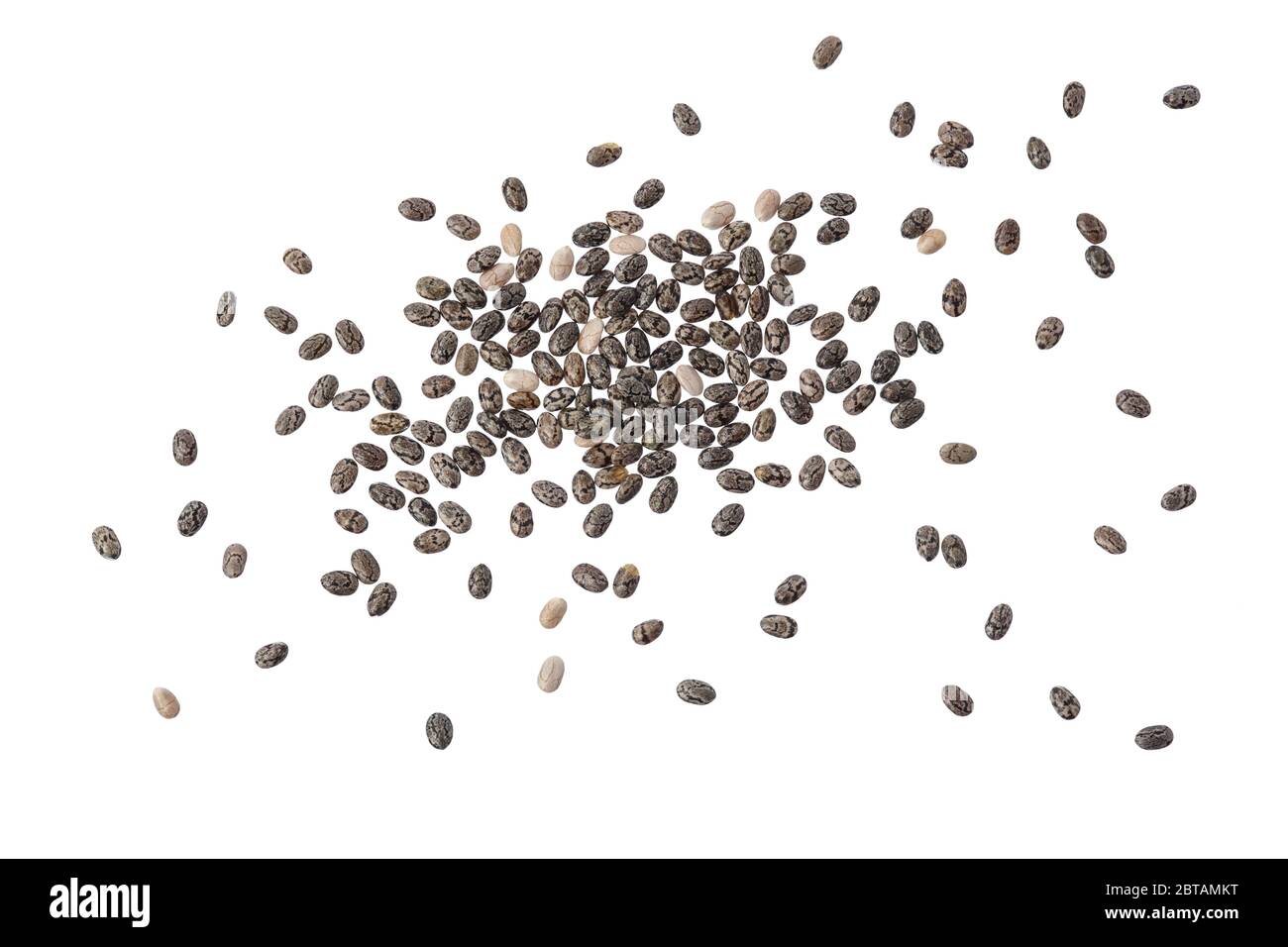 Chia seeds isolated on white background with clipping path and full ...
