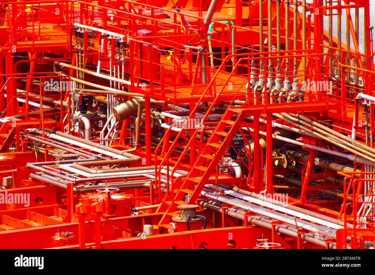 Inside of oil and chemical tanker ship Stock Photo - Alamy