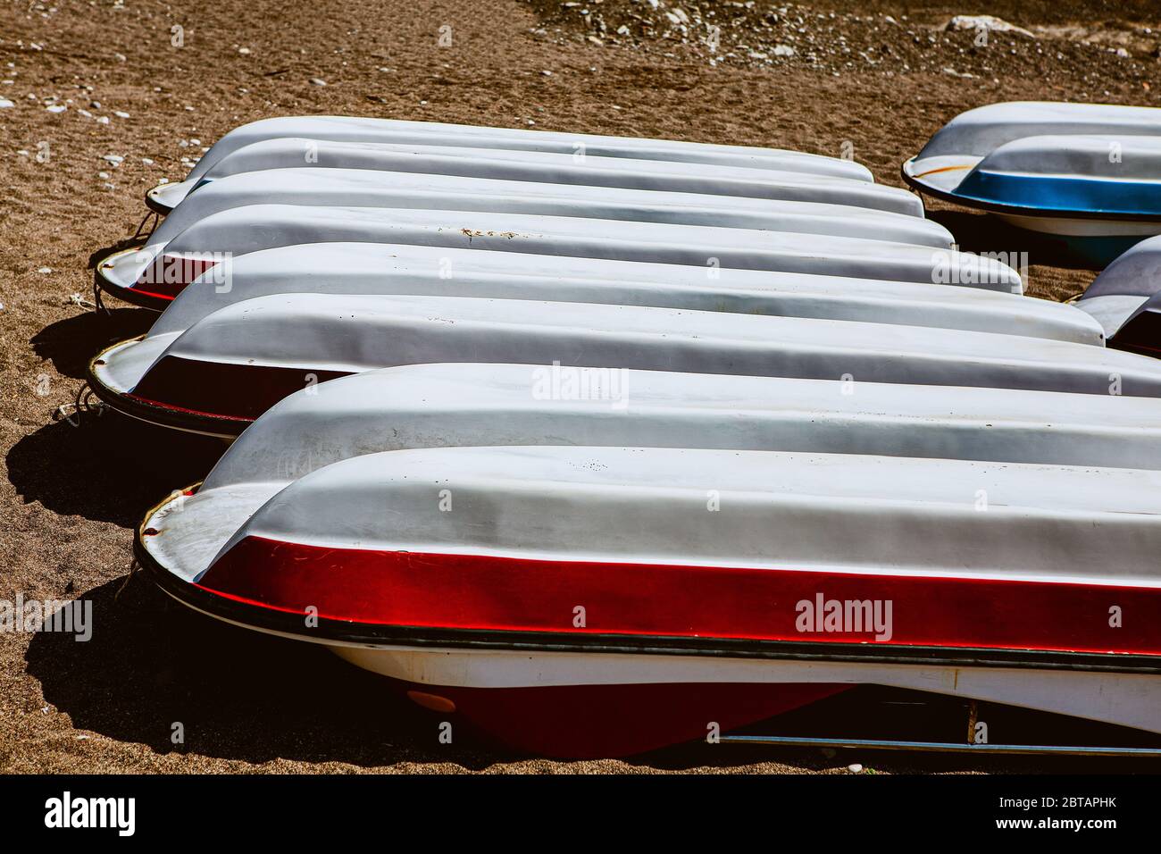 inverted catamarans at the sandy beach Stock Photo - Alamy