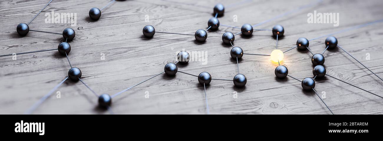 Connection development innovation. Business research target clients. 3d ...