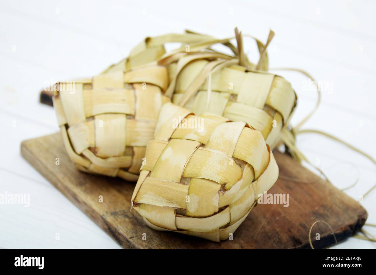 Ketupat, Rice Cake in Diamond Shape Pouch Made from Woven Coconut ...