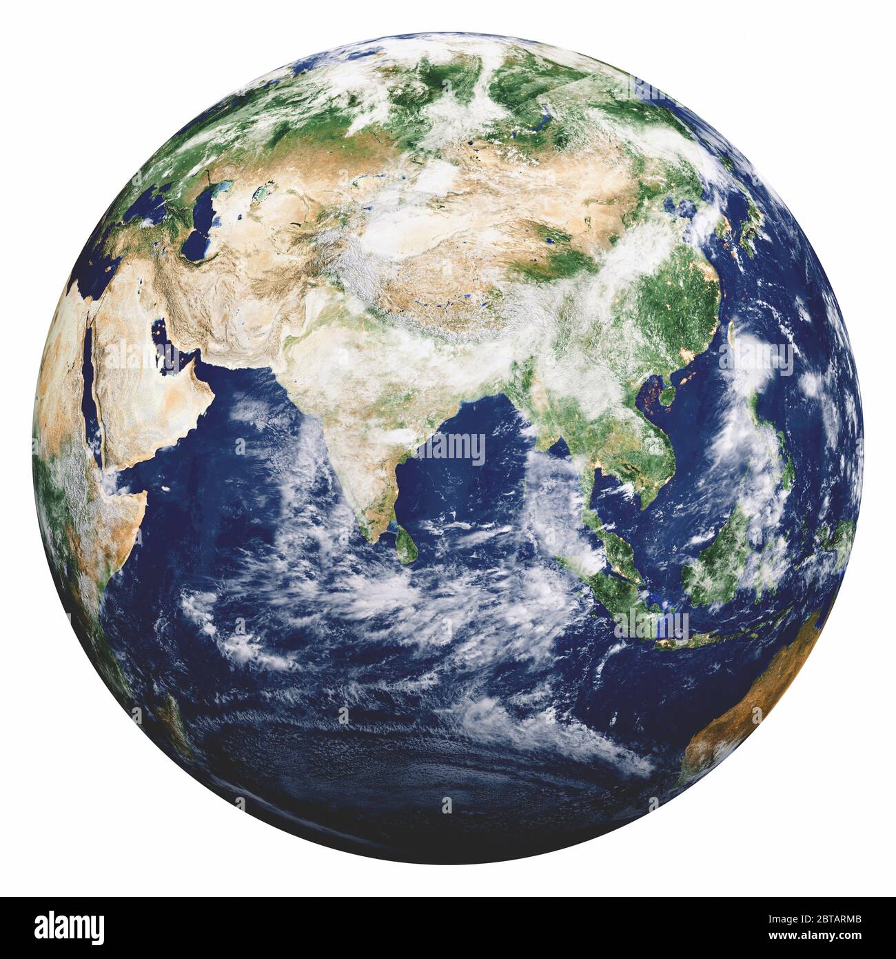 Planet Earth on white. Elements of this image furnished by NASA. 3d ...