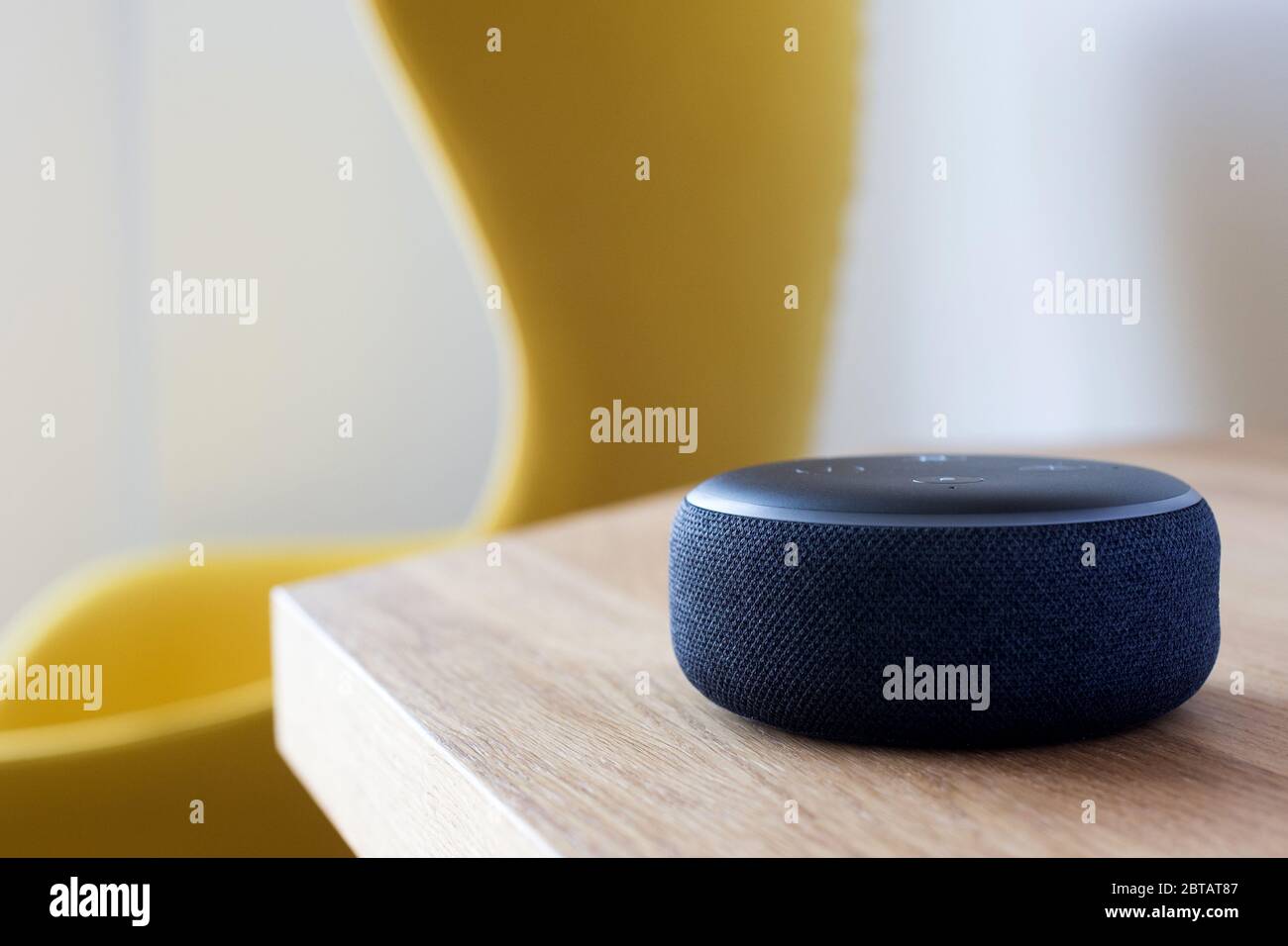 Smart speaker, smart home assistant, smart home device, on table desk ...