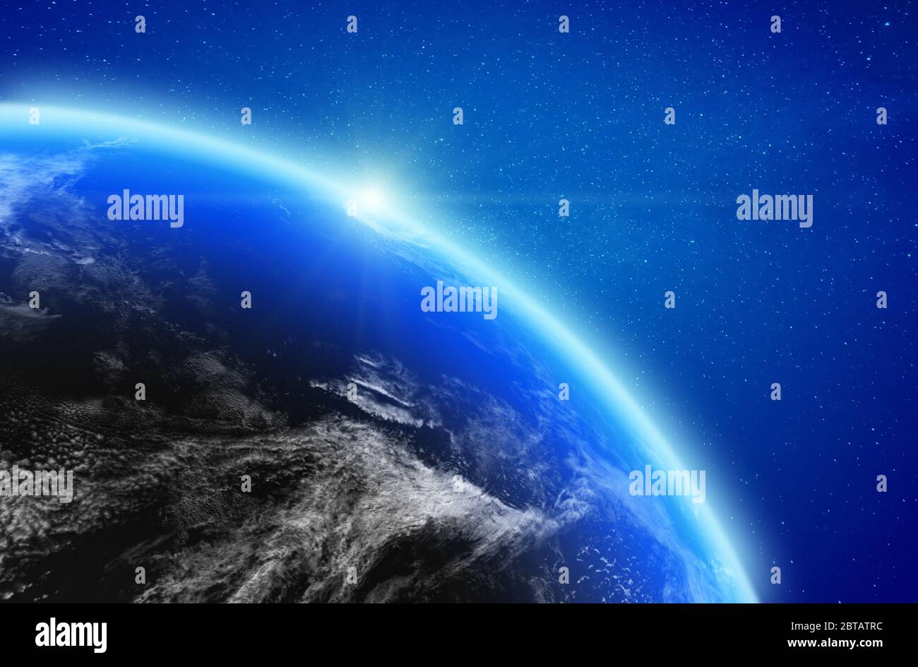 Planet Earth stratosphere. Elements of this image furnished by NASA. 3d ...