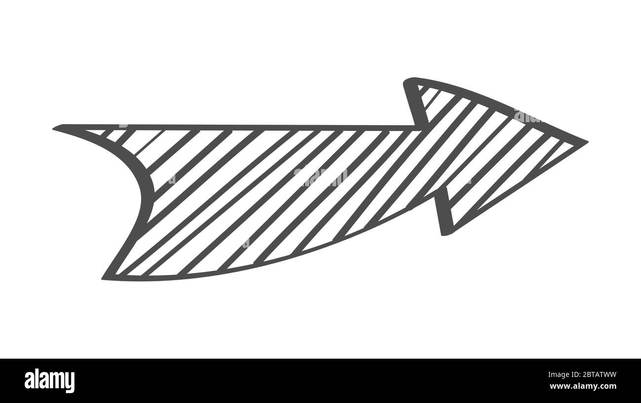 Single Doodle Arrow Clip Art