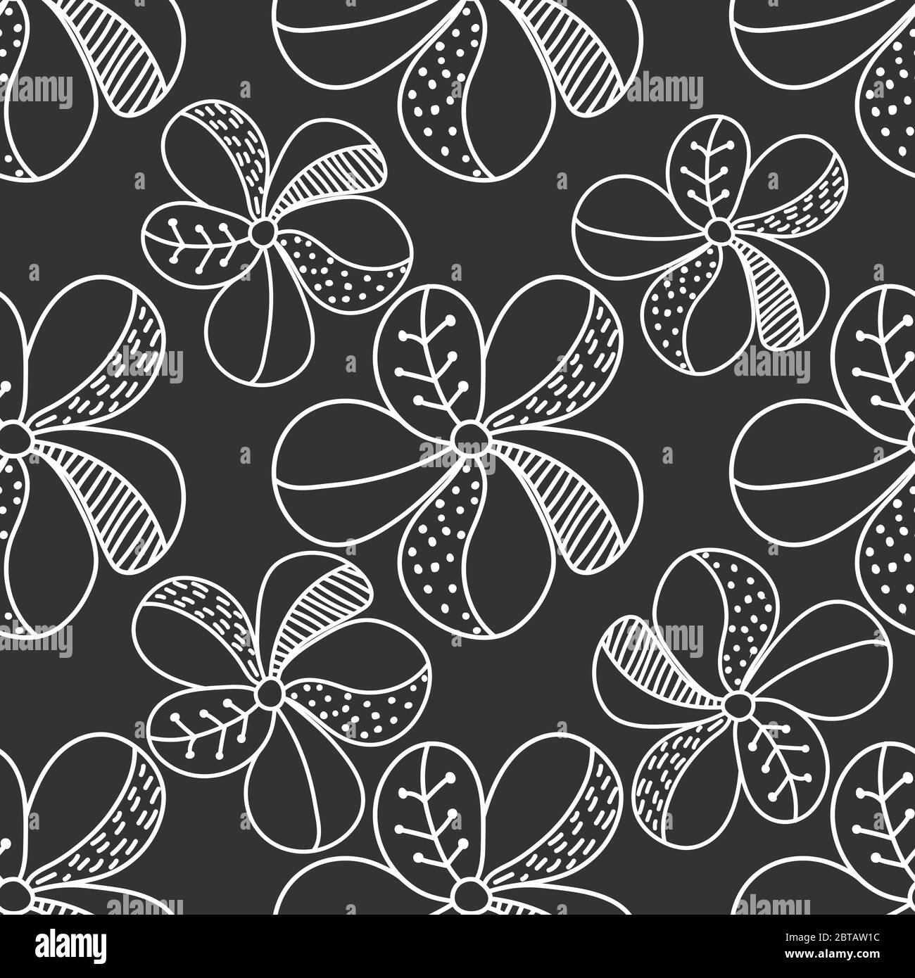 Vector seamless flower pattern for simple backgrounds and textures ...