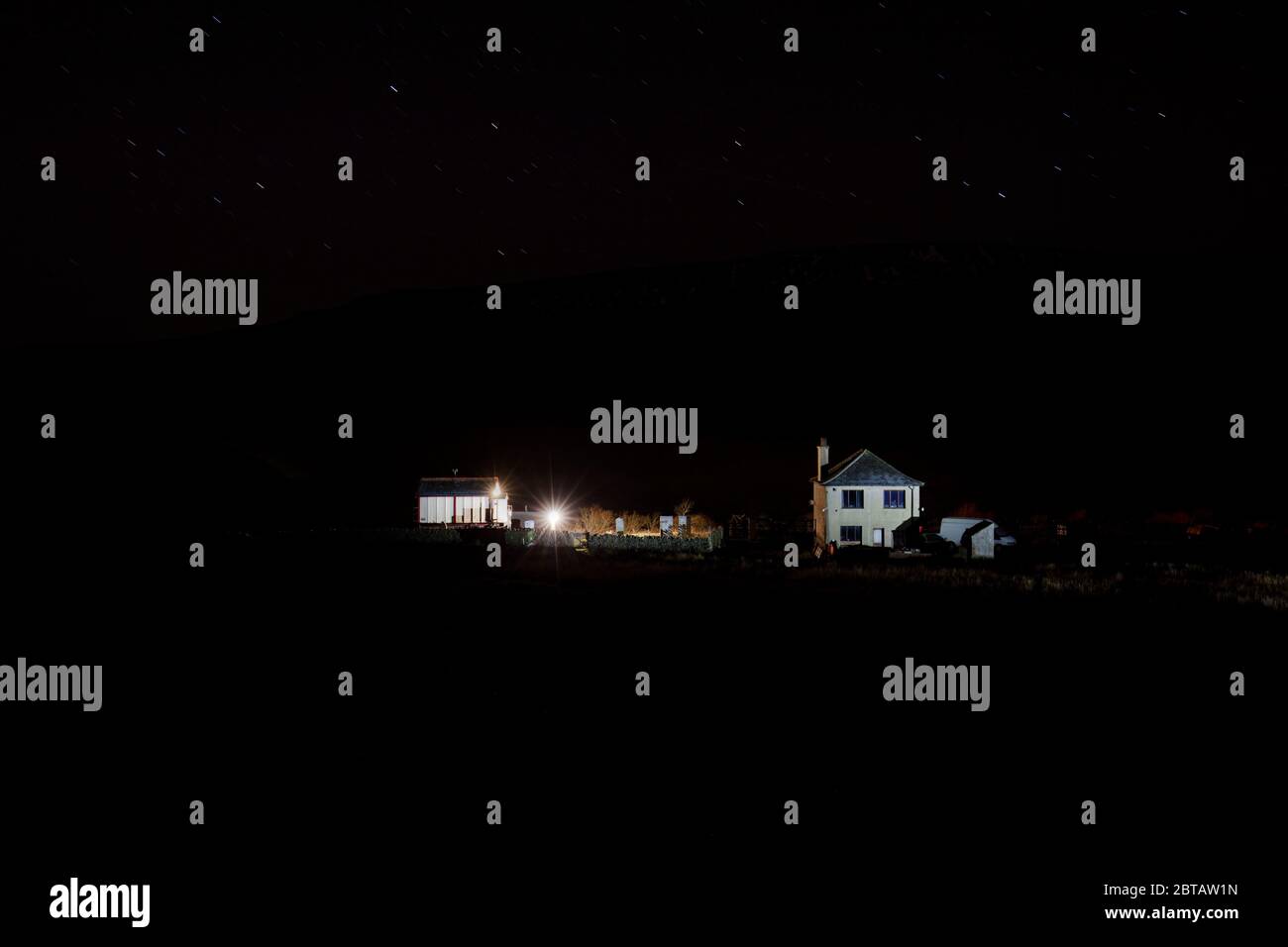 Blea Moor (north of Ribblehead) isolated railway Signal box and house ...