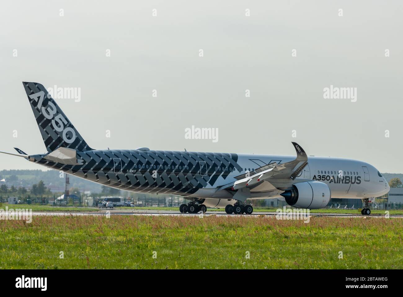 August 30, 2019. Zhukovsky, Russia. long-range wide-body twin-engine ...