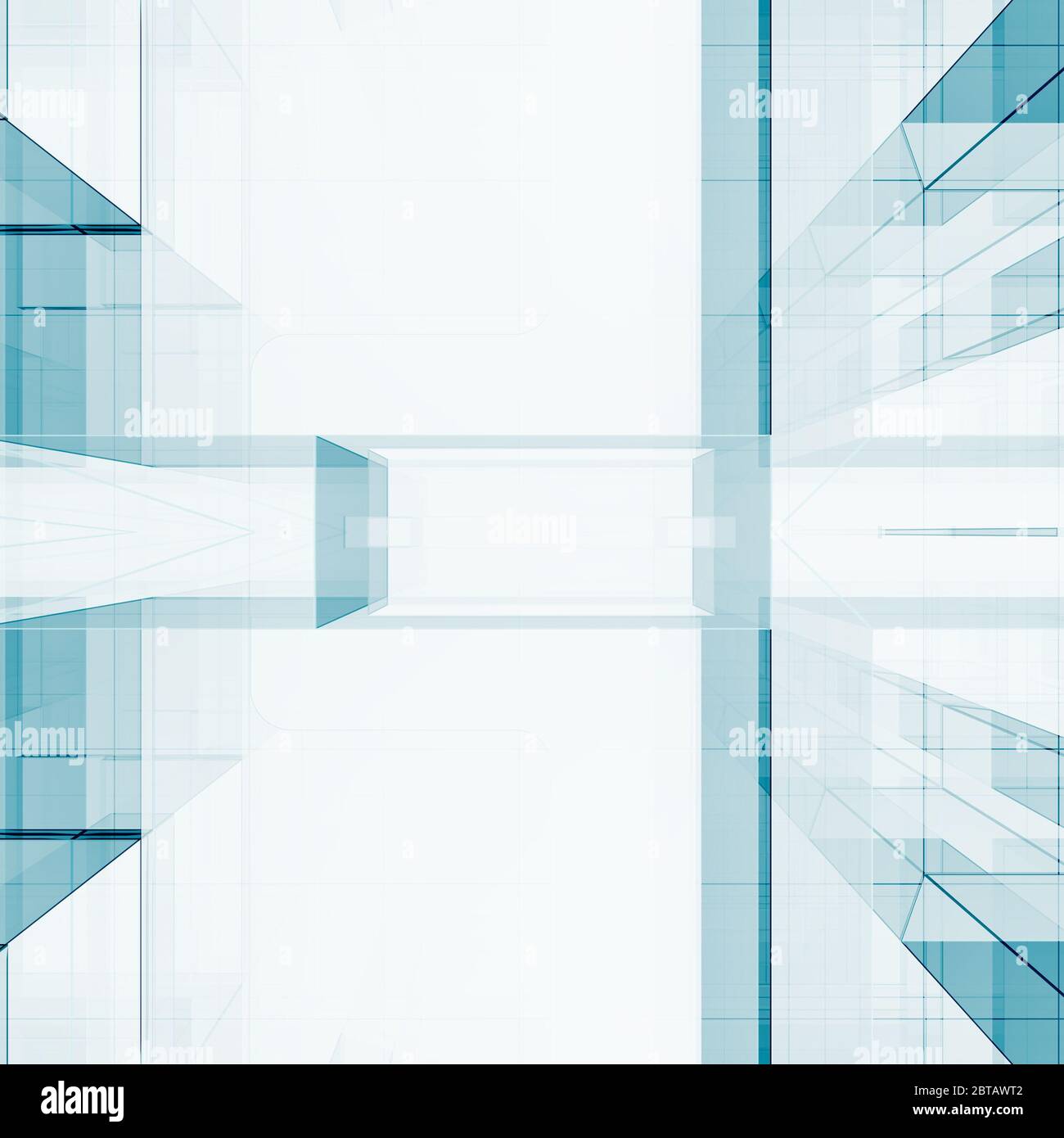 Blue cube architecture modern background. 3d rendering Stock Photo - Alamy