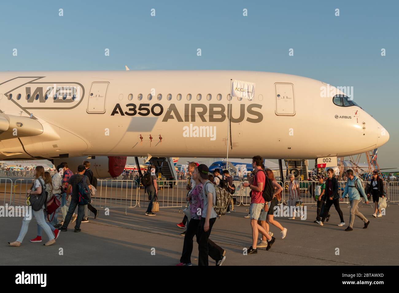 August 30, 2019. Zhukovsky, Russia. long-range wide-body twin-engine ...