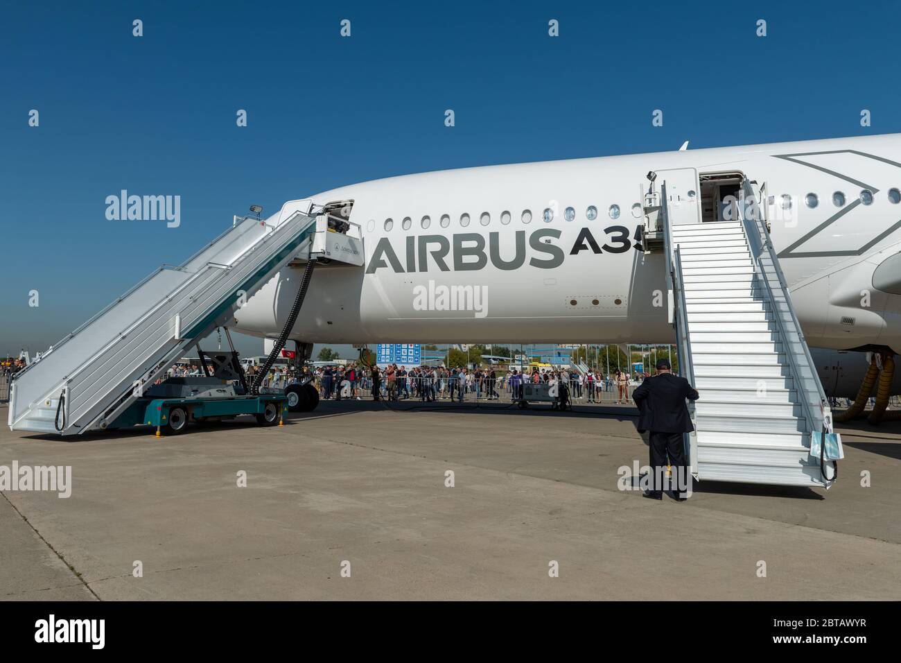 August 30, 2019. Zhukovsky, Russia. long-range wide-body twin-engine ...