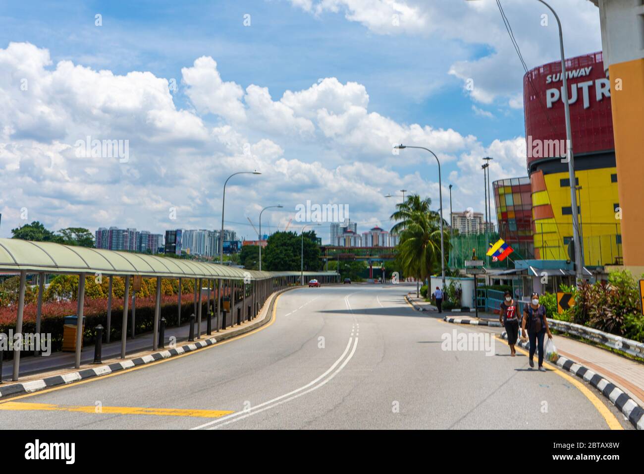 Streets of Kuala Lumpur. Modern Malaysia. Beautiful clean streets of a ...