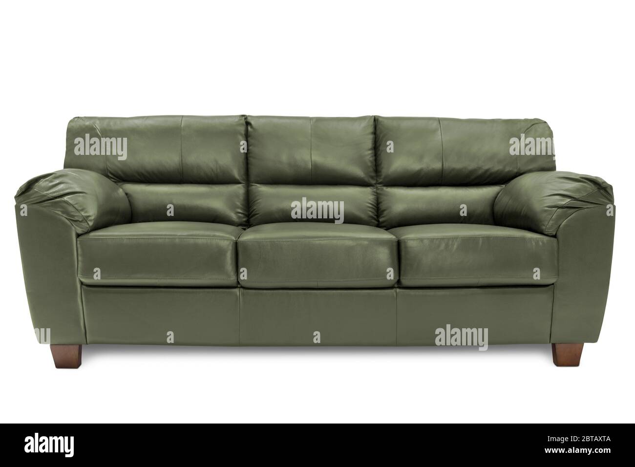 Studio shot of a beautiful modern sofa isolated on white background ...