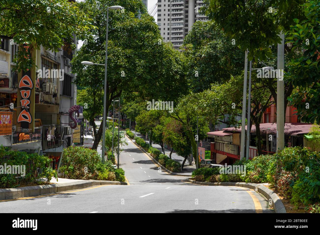 Streets of Kuala Lumpur. Modern Malaysia. Beautiful clean streets of a ...