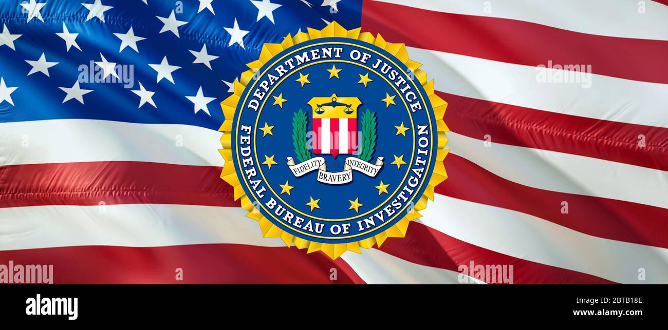 Federal Bureau Of Investigation Flag United States Usa Fbi Flag Waving In Wind National