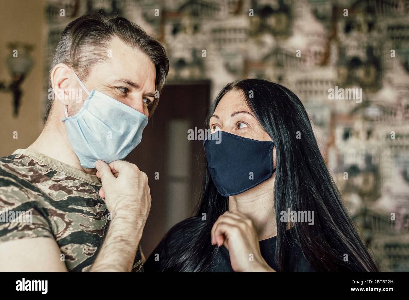 Family on self isolation hi-res stock photography and images - Alamy