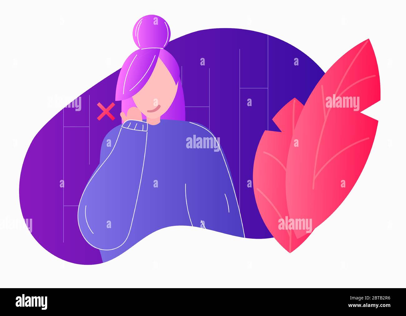 Hand near face Stock Vector Images - Alamy