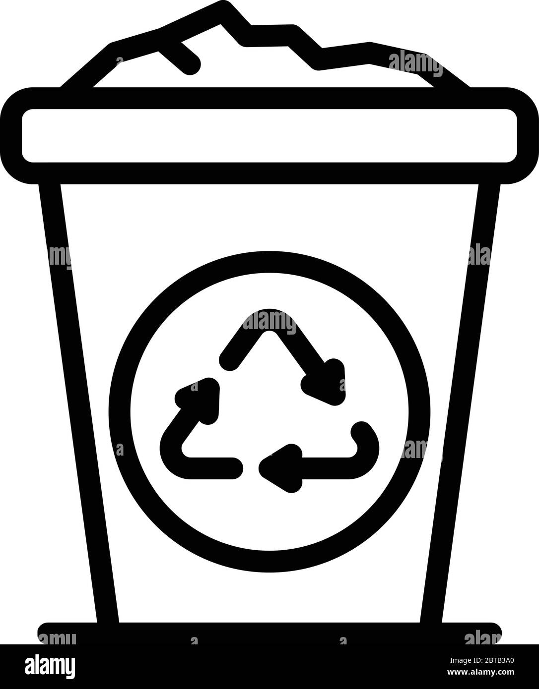 Trash container icon, outline style Stock Vector Image & Art - Alamy