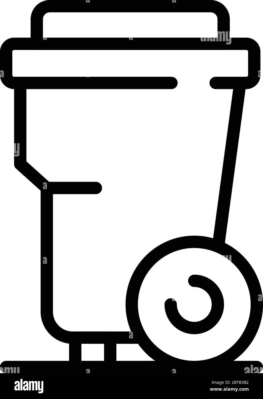 Plastic trash can icon, outline style Stock Vector Image & Art - Alamy