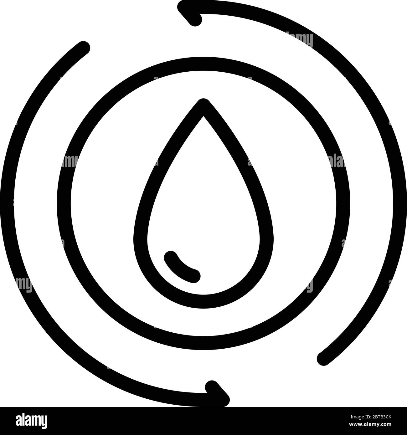 Drop in a circle icon, outline style Stock Vector Image & Art - Alamy