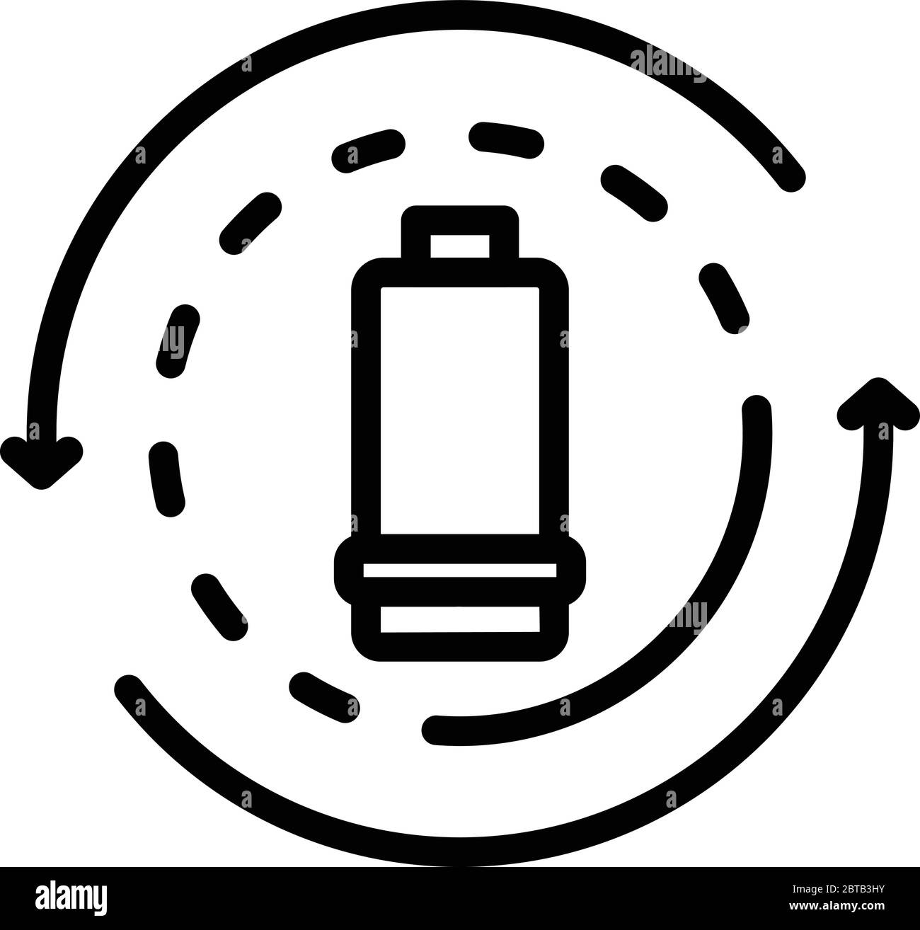 Recycling batteries icon, outline style Stock Vector Image & Art - Alamy