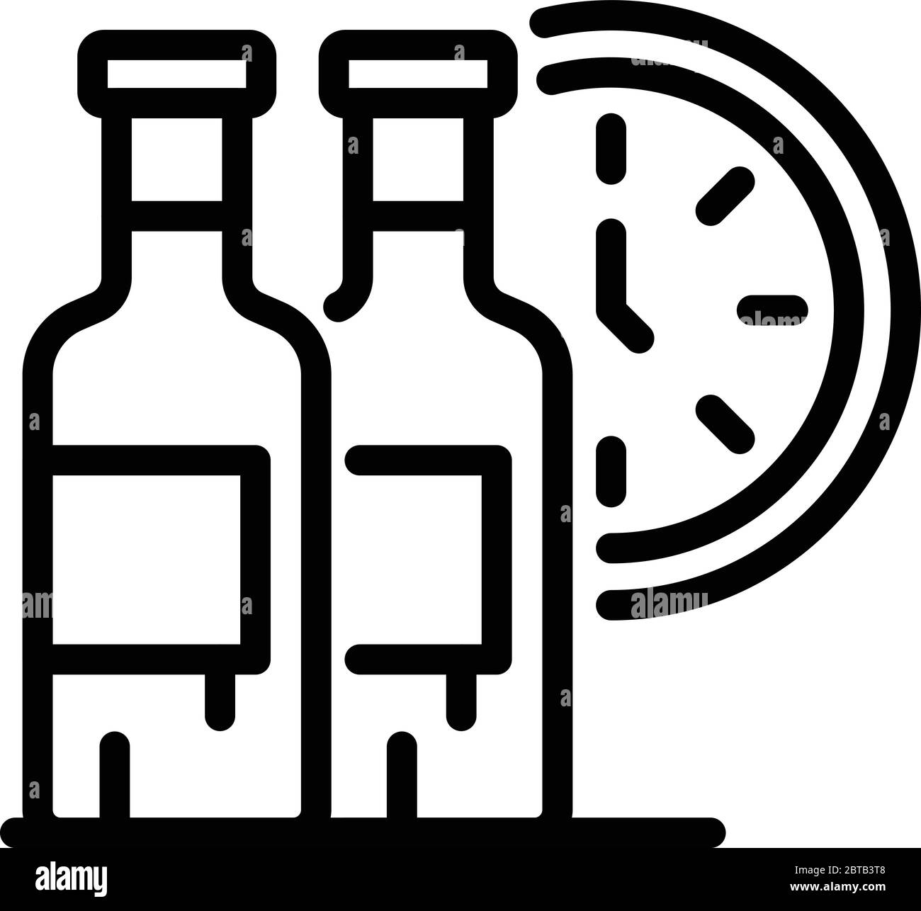 Alcohol drinking bottles silhouette Stock Vector Images - Alamy