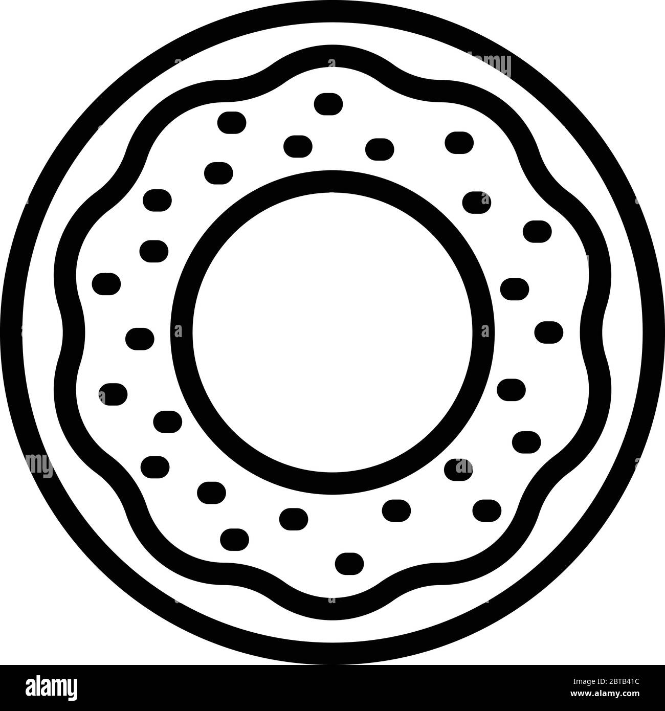 Frosted donut icon, outline style Stock Vector Image & Art - Alamy