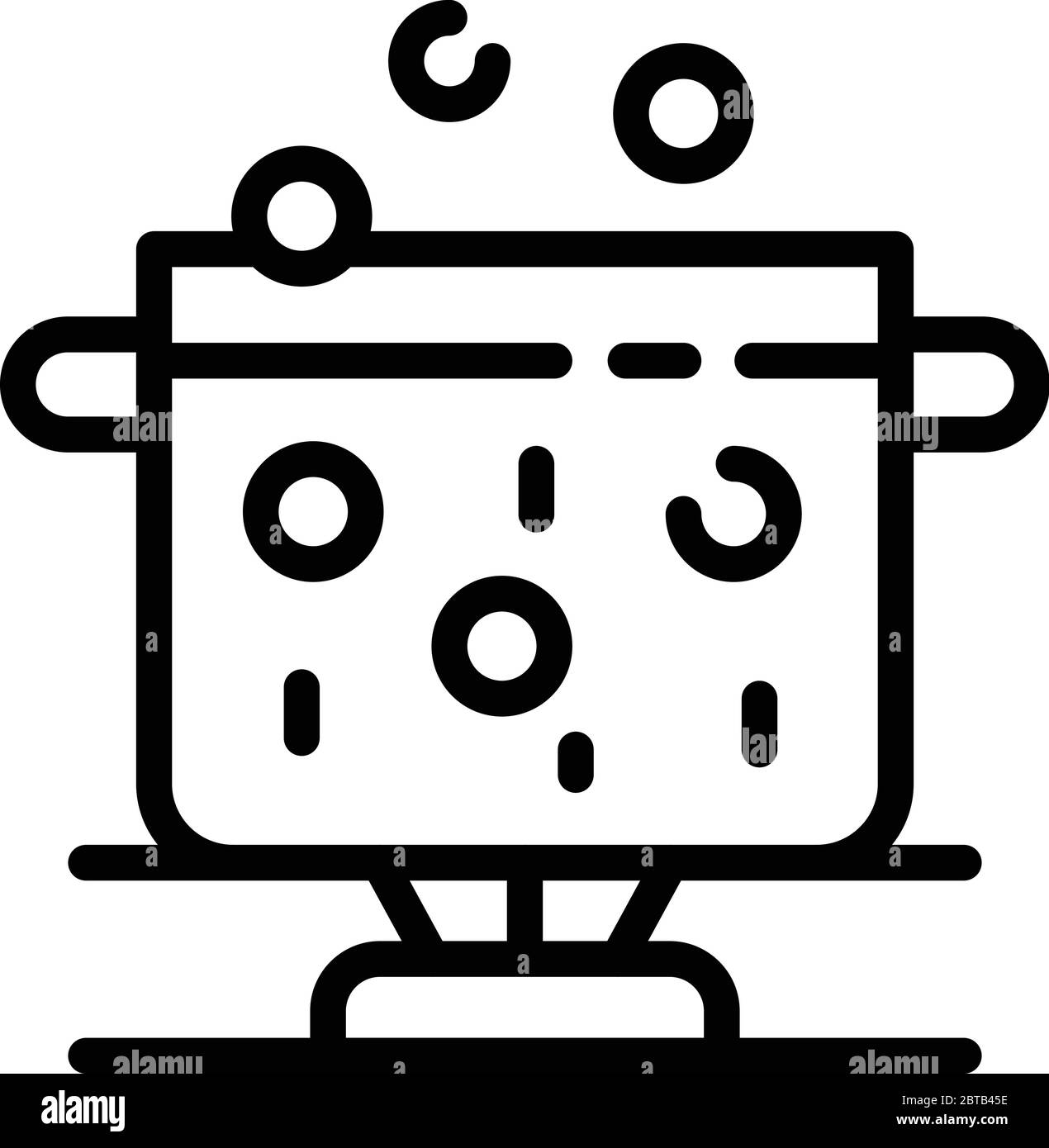 Boiling hot water in pan Stock Vector Images - Alamy