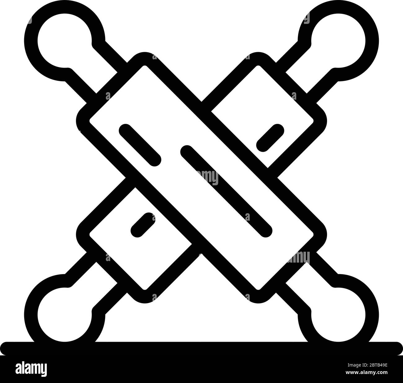 Two cross pins Stock Vector Images - Alamy