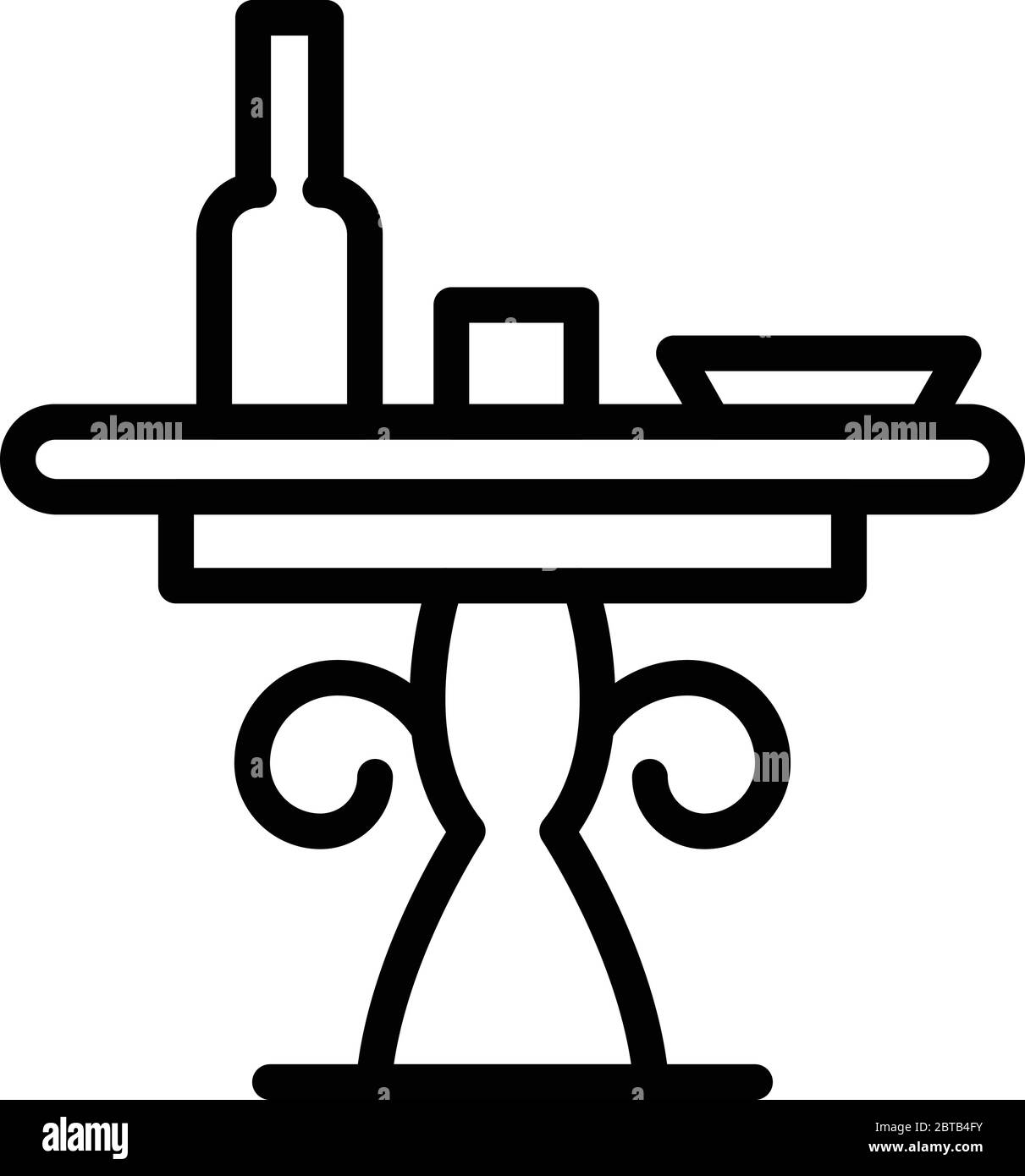 Restaurant round table icon, outline style Stock Vector Image & Art - Alamy