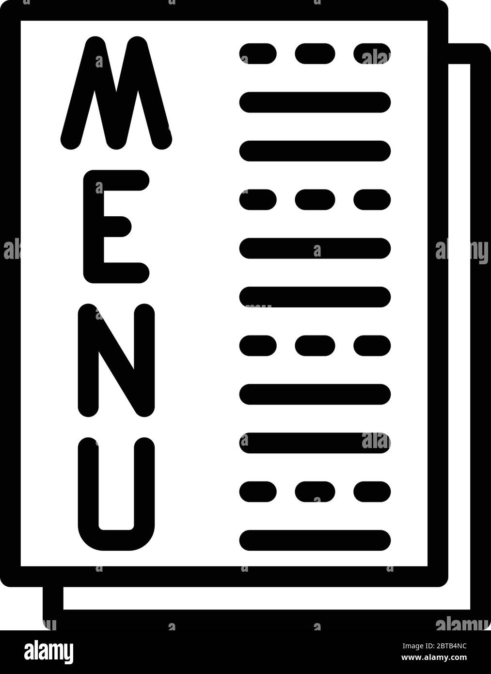 Menu sheets icon, outline style Stock Vector Image & Art - Alamy
